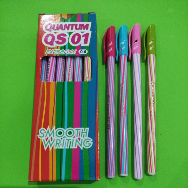 Jual Ballpoint Pulpen Quantum QS-01 0.5 Per Pak Isi 12 | Shopee Indonesia