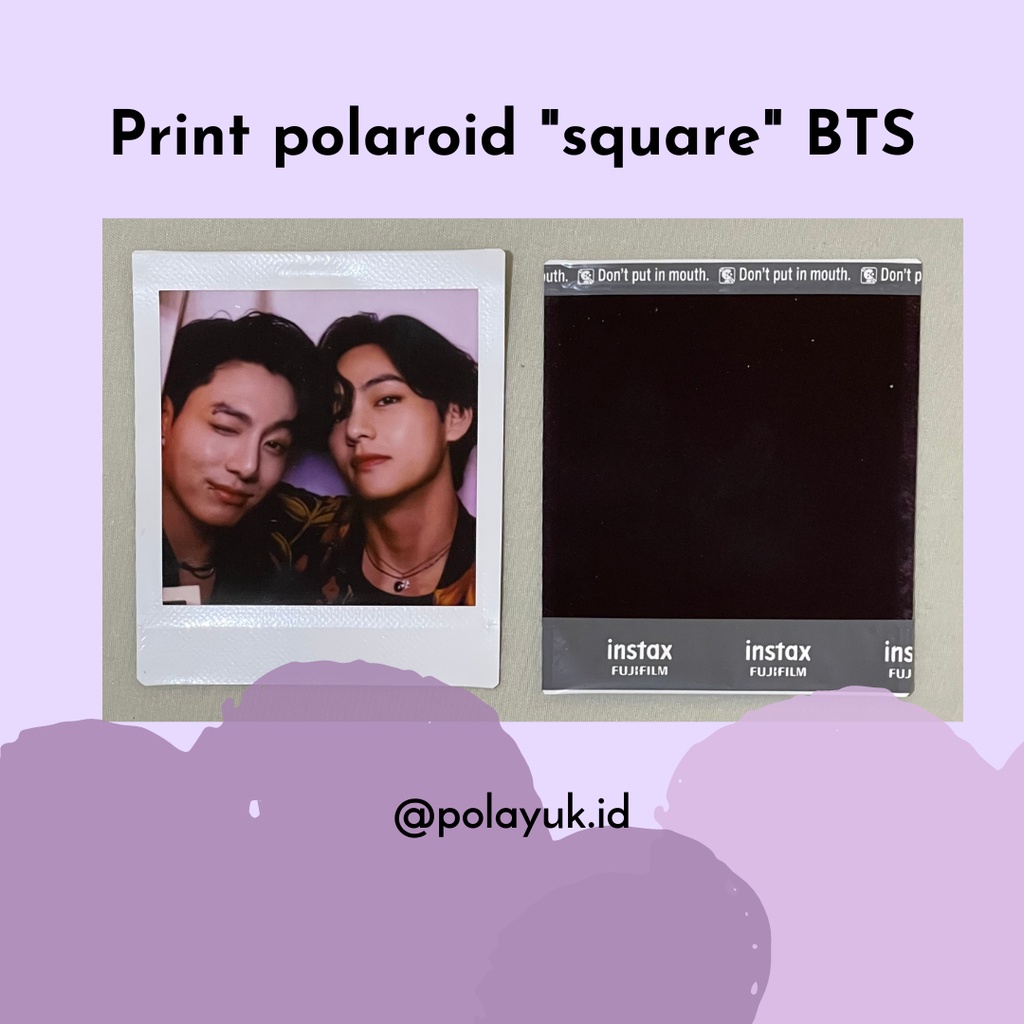 Jual Polaroid square BTS taekook (original fujifilm 100%) | Shopee ...