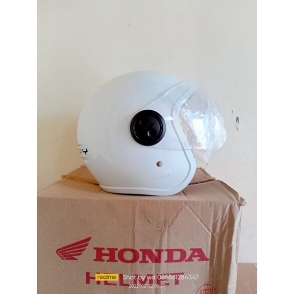 Jual helm Scoopy putih original honda | Shopee Indonesia