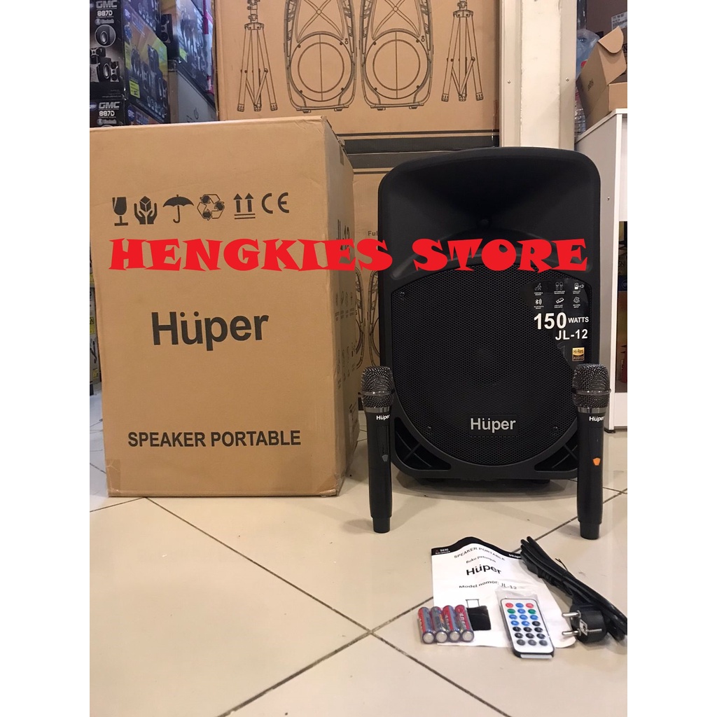 Jual SPEAKER PORTABLE AMPLIFIER WIRELESS HUPER JL-12 / JL12 GARANSI ...