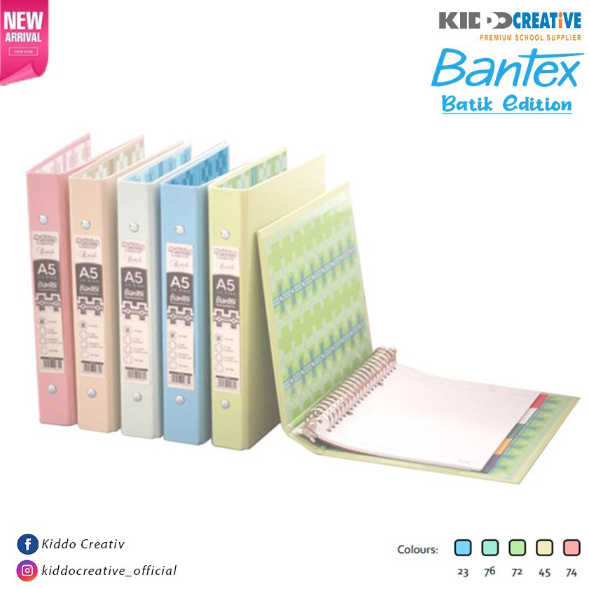 Jual BANTEX MULTIRING BINDER PP A5 & B5 ( BATIX EDITION ) | Shopee ...