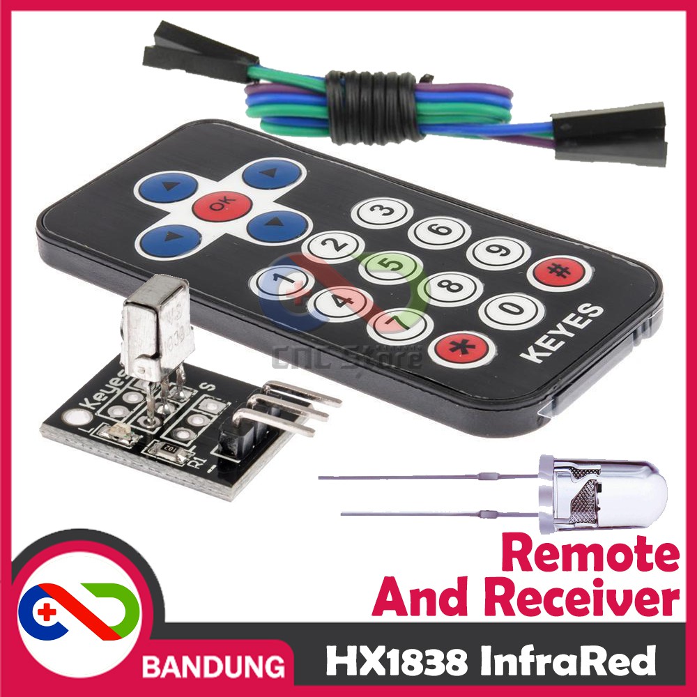Jual HX1838 INFRARED WIRELESS ROBOT REMOTE CONTROL REMOT AND RECEIVER ...