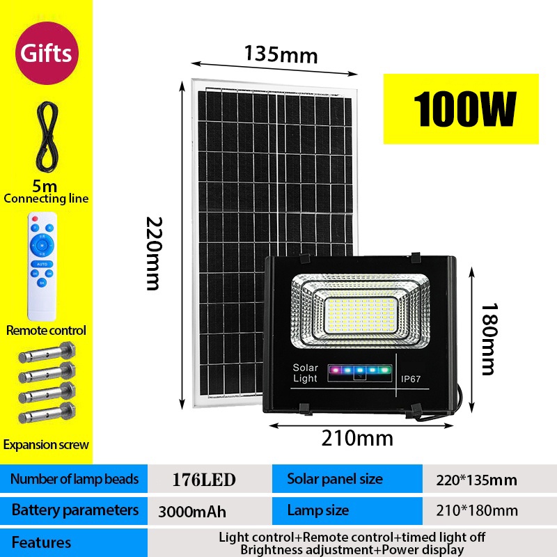Jual 300W lampu solar cell/garansi 5 tahun/lampu taman/LAMPU LED TENAGA ...
