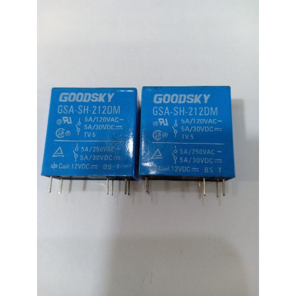 Jual RELAY GOODSKY 6 PIN, 5A/120VAC, 5A/30VDC, COIL :12VDC ( KUALITAS ...