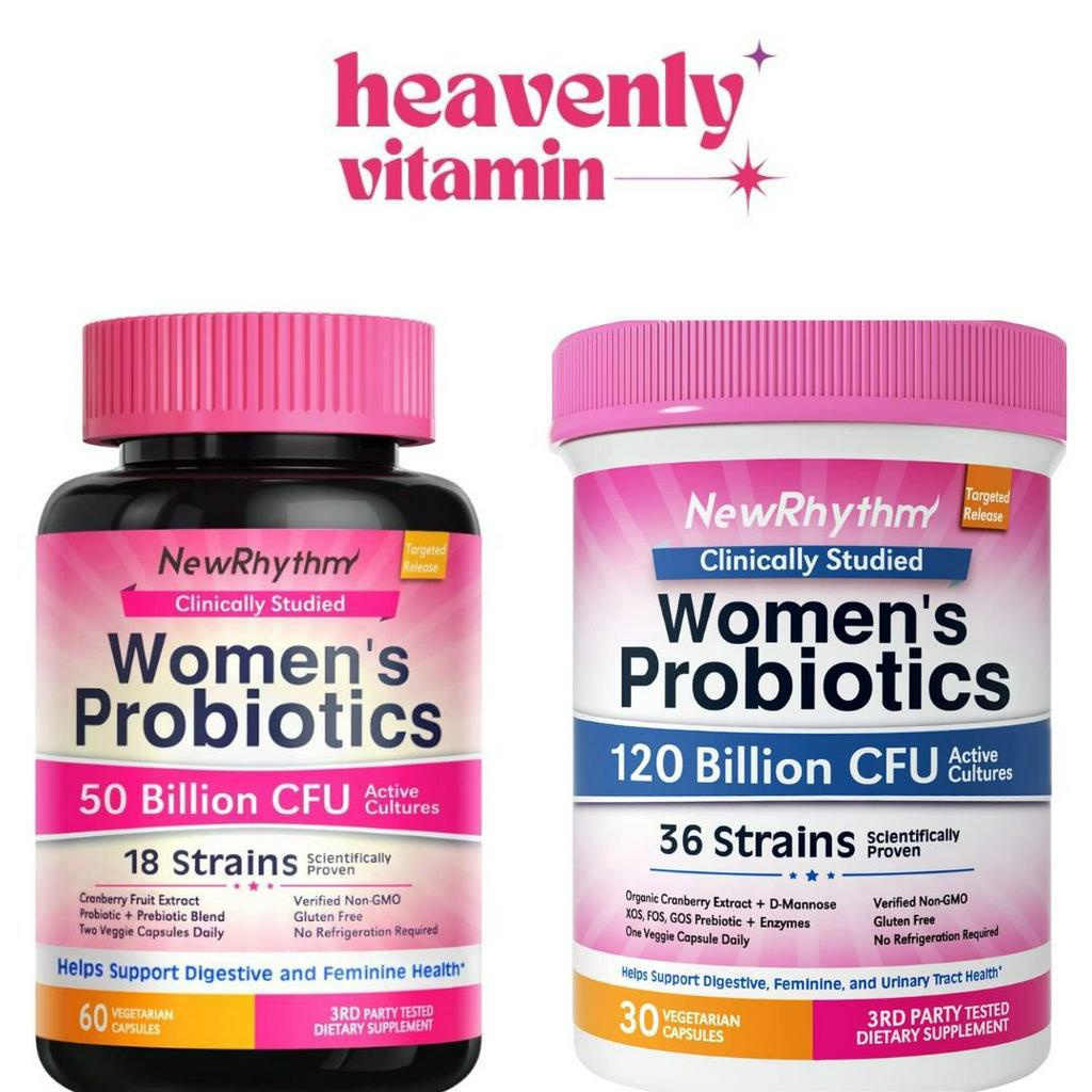 Jual NewRhythm Women's Probiotics 50 Billion CFU 18 Strains, 60 Vegan ...