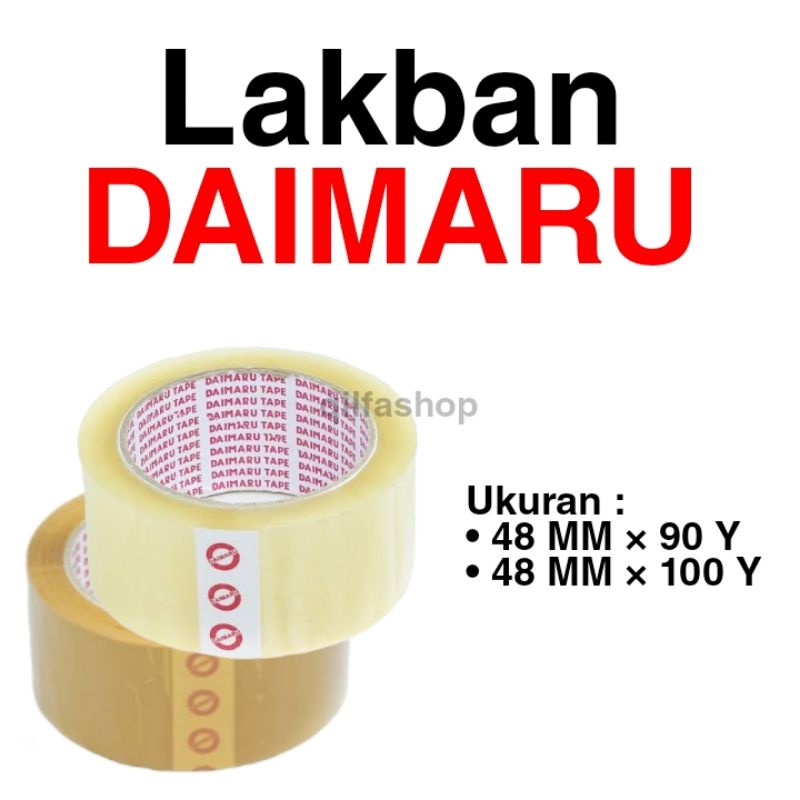 Jual ISOLASI / SELOTIP / LAKBAN DAIMARU TAPE ORIGINAL 48 MM 100 YARD 48 MM 90 YARD 24 MM 100 ...