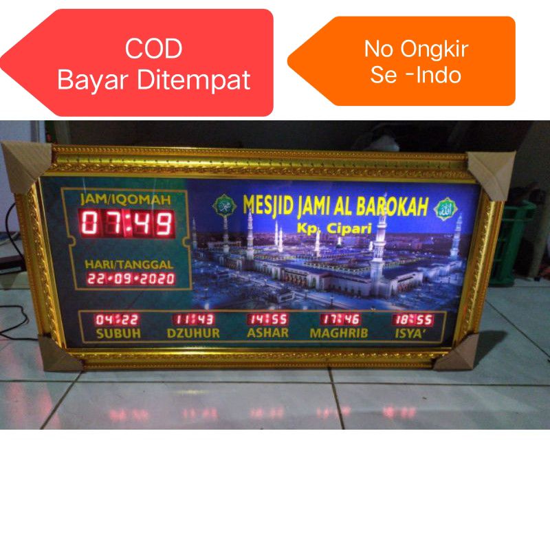 Jual Jam DIGITAL Masjid Waktu Sholat / JAM WAKTU SHOLAT OTOMATIS ...