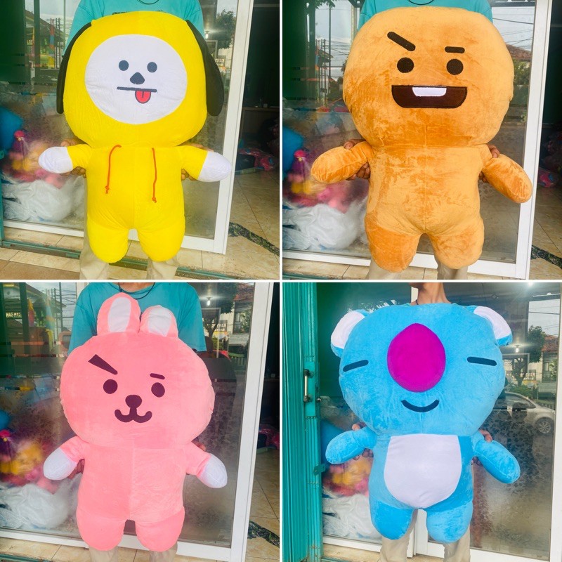 Jual Boneka BTS BT21 UnofficiaI Jumbo Cooky Chimmy Koya Shooky Tata ...