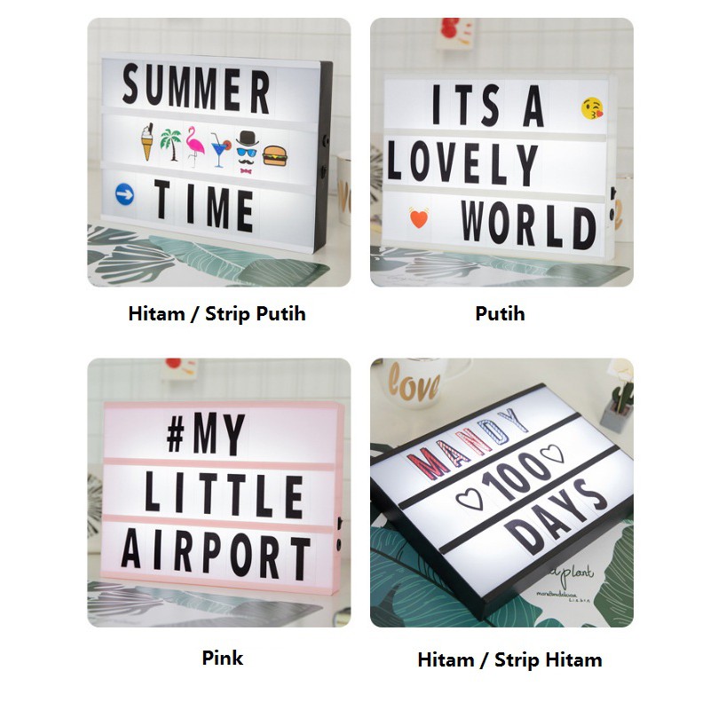 Jual [A4] Letter Lightbox / Lightbox Message Board / DIY Letter ...