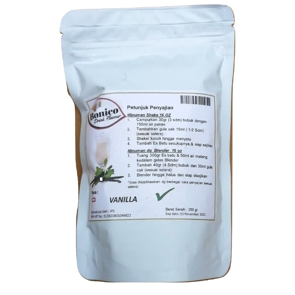 Jual BONICO VANILLA 1kg Bubuk Minuman Ice Blend Milk Shake Smoothies ...
