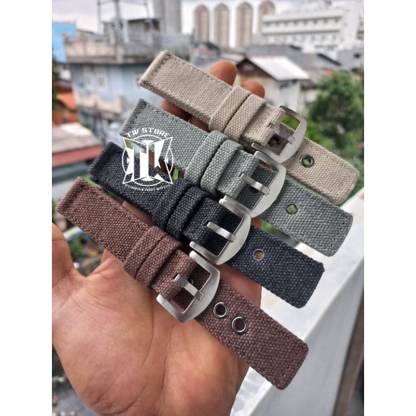 Jual Tali jam tangan kanvas denim Tali jam kanvas denin Tali jam tangan ...