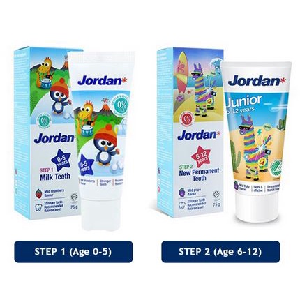 Jual PASTA GIGI anak Jordan Kids Toothpaste Step 1/ Step 2 | Shopee ...