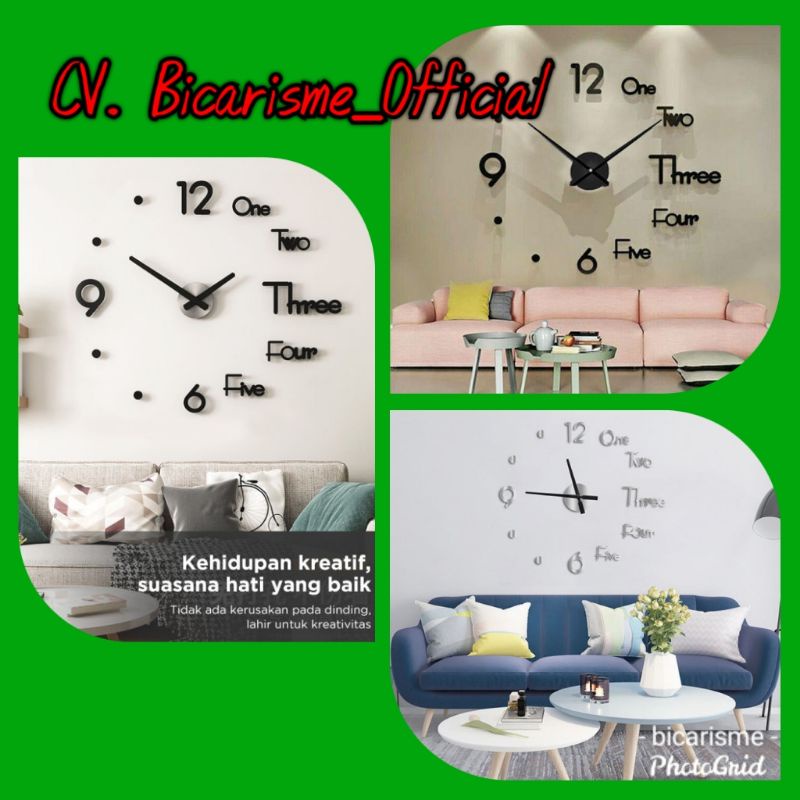 Jual Jam Dinding Akrilik Jam DIY Bahan Acrilic Jarum Jam Stainless ...