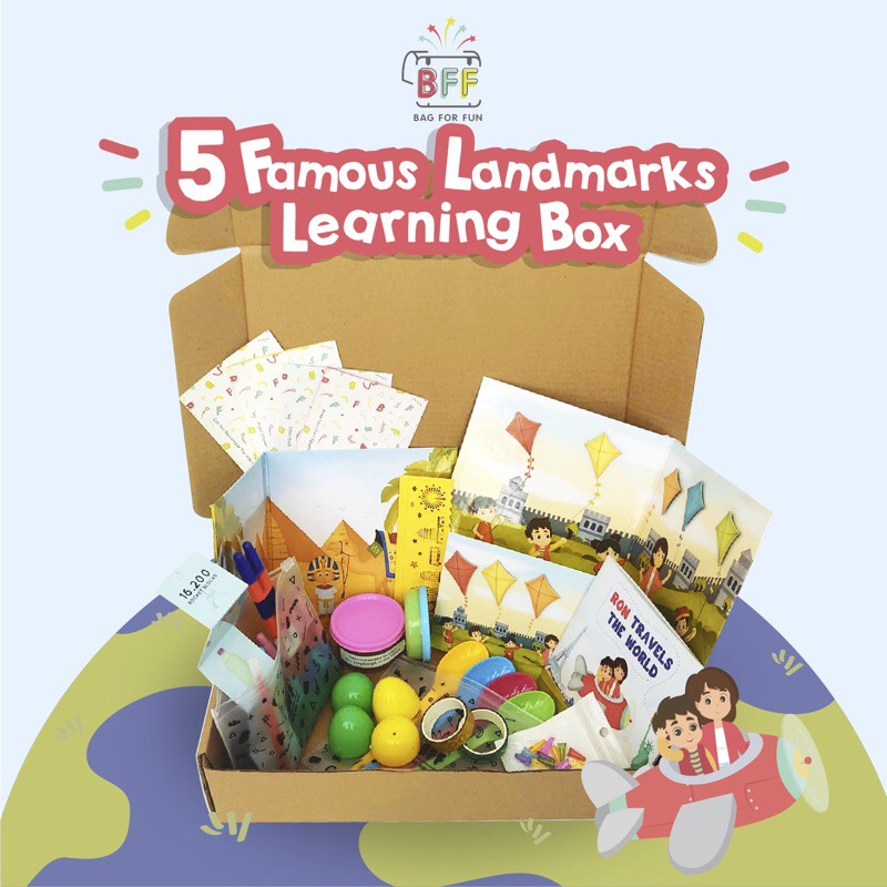 Jual World Theme - 5 Famous Landmarks Learning Box (4 Set Activity ...