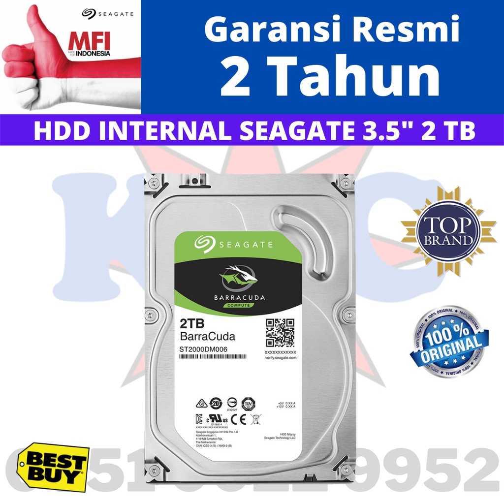 Jual HDD Seagate Barracuda 2 TB Harddisk Internal 2TB Sata 3.5 Inch ...