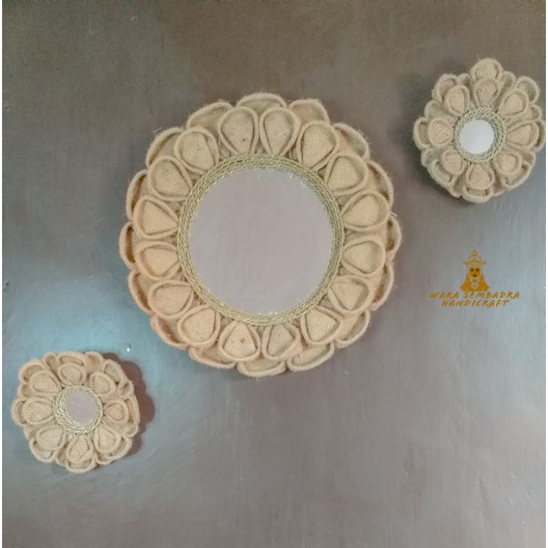 Jual 1 SET PAKET CERMIN AESTHETIC BUNGA MATAHARI | WALLDECOR CERMIN ...
