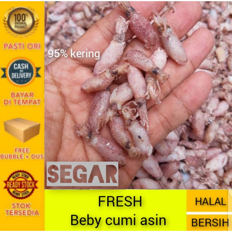 Jual Cumi beby 0,5cm - 2cm / Baby cumi asin 1kg/ Bahan sambal cumi ...