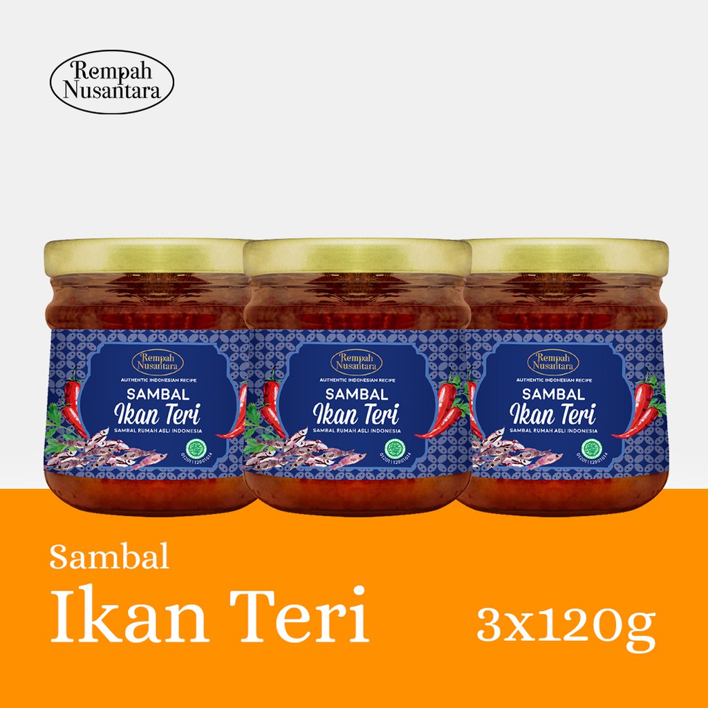 Jual Sambal Teri Seriboe Rempah Nusantara 3 Botol Jar X 120 gr | Shopee ...