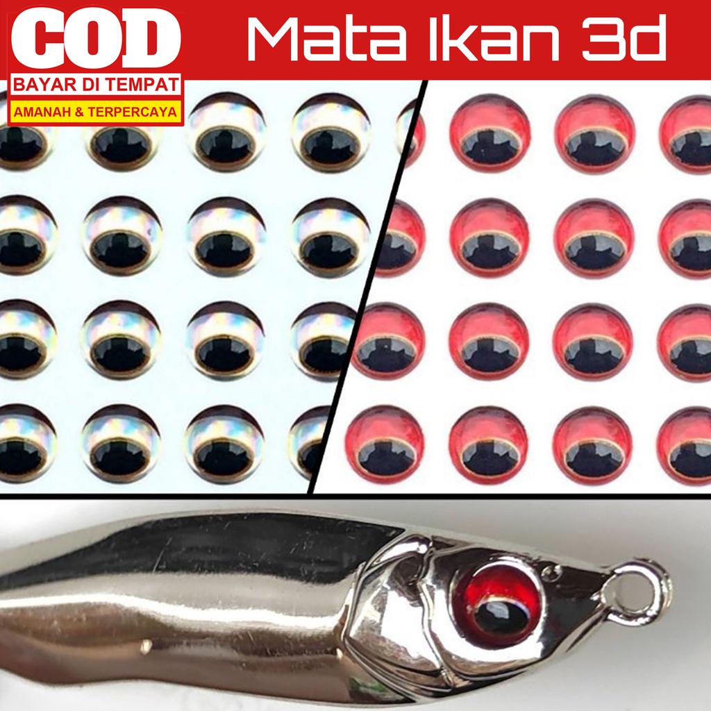 Jual Stiker Mata ikan 3d Oval Look Down 4mm 5mm 6mm | Shopee Indonesia