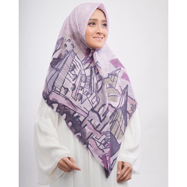 Jual Rissa Pink Cruise - HIJAB SEGI EMPAT LASER CUT PRINT MODERN ...