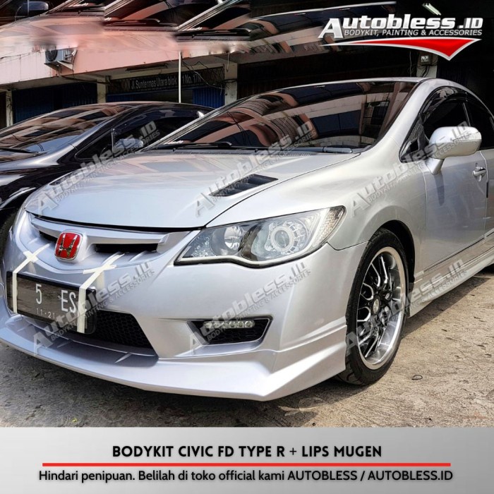 Jual Bumper Depan Civic FD Type R dan Lips Mugen FRP Bahan Import | Shopee Indonesia