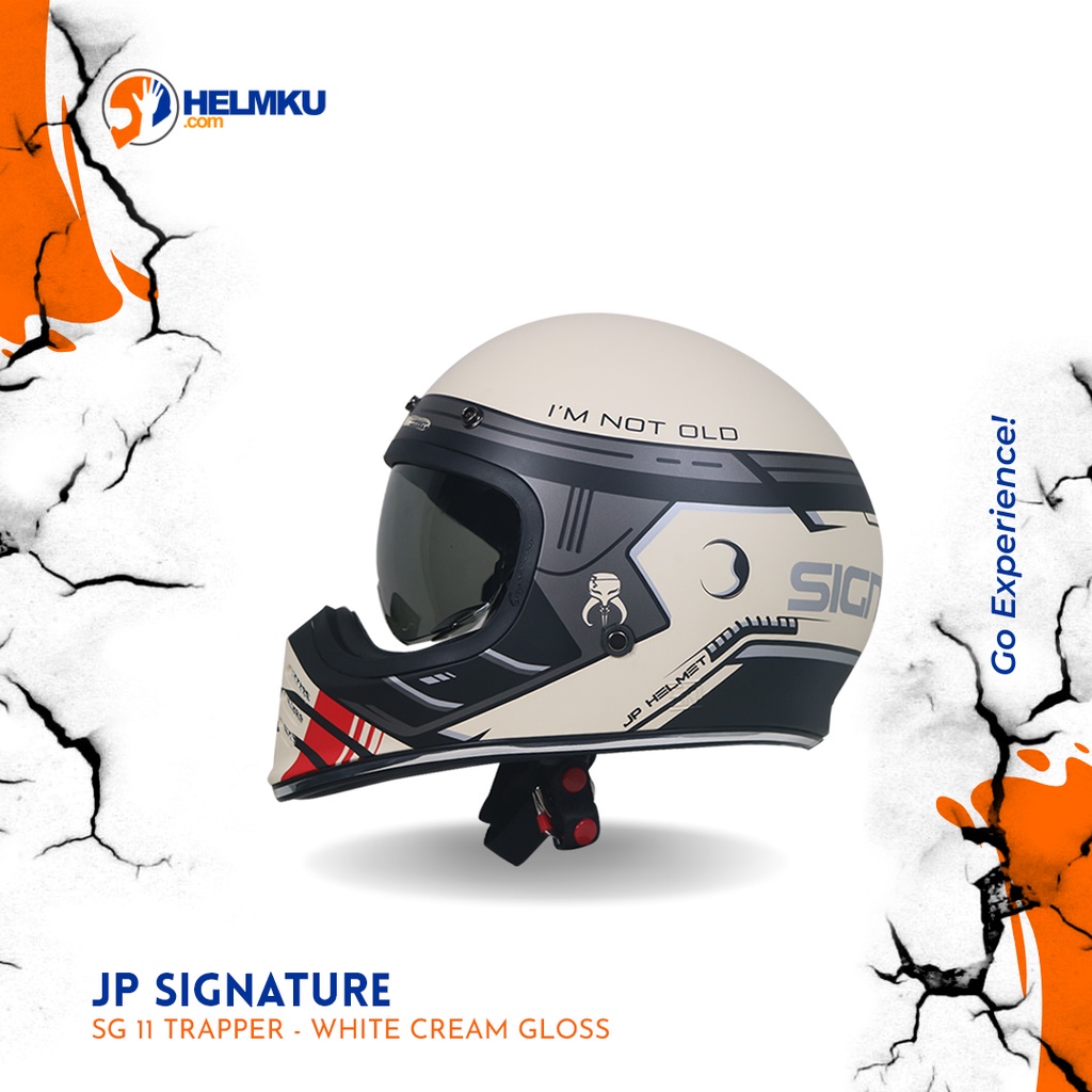 Jual Helm JP RETRO SIGNATURE - SG11 - TRAPPER - Helm Cakil - Helm ...
