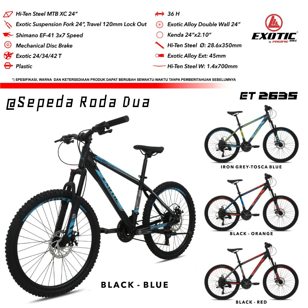 Jual Sepeda Gunung/MTB 24" Exotic ET-2635 | Shopee Indonesia