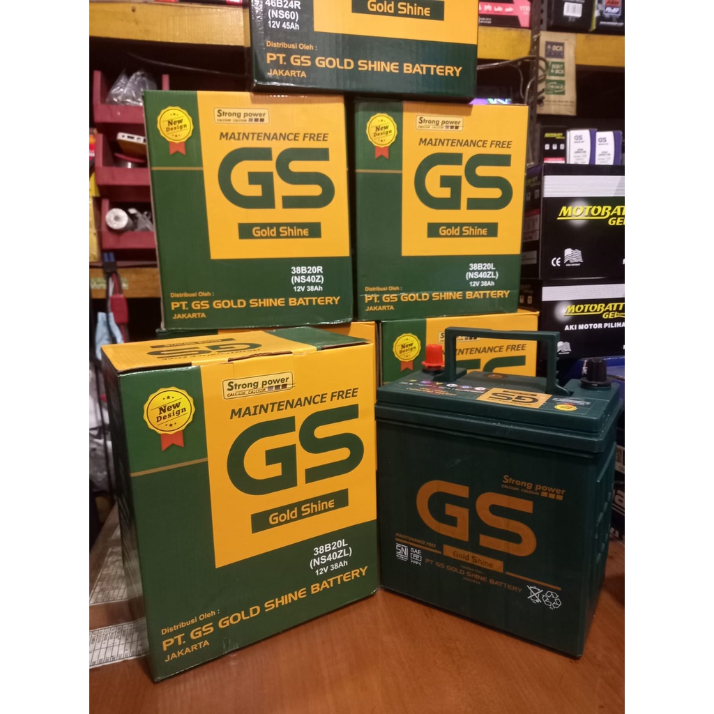 Jual Aki kering GS gold Shine MF ns40Z 36b20r 12v38ah daihatsu feroza ...