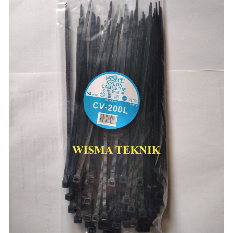 Jual KABEL TIES FORT TYPE FSM 5 X 200 MM HITAM | Shopee Indonesia