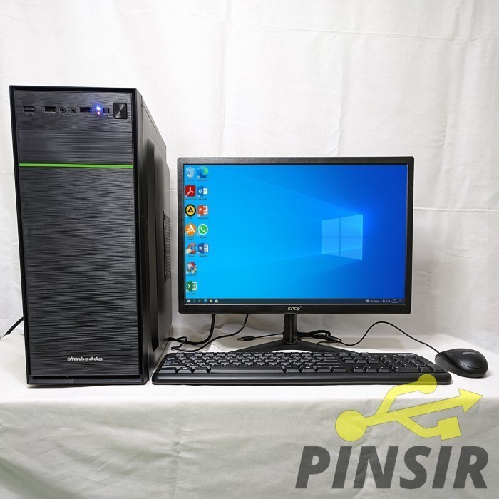 Jual Paket PC Rakitan Siap Pakai Core i7 RAM 16GB SSD 512GB LED 19 Inch ...