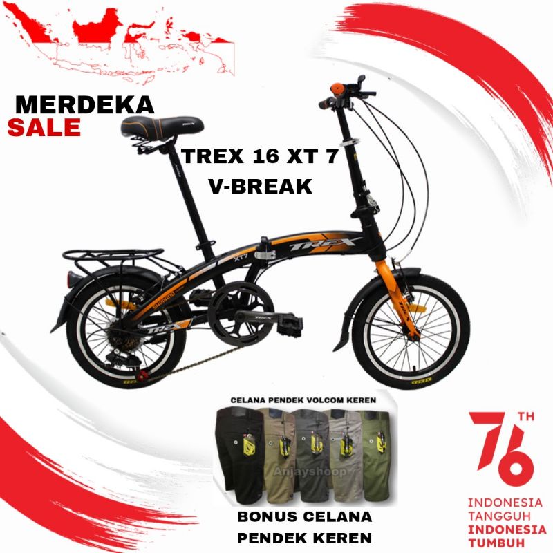 Jual Sepeda Lipat Trex xt 7 Db 16 / 20 inch | Shopee Indonesia