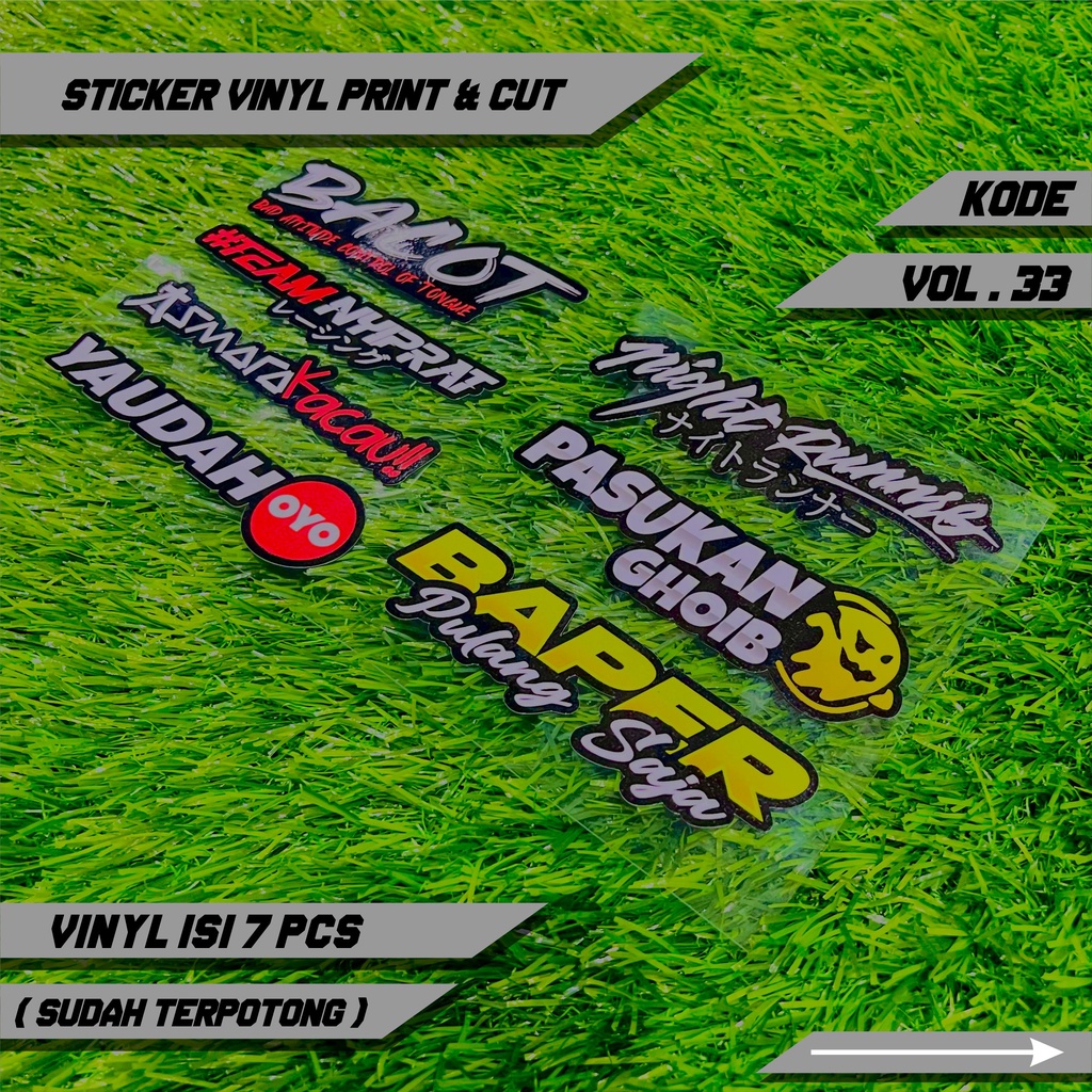 Jual Sticker Racing Vinyl Pack Print & Cut Stiker Motor Sticker VIRAL ...