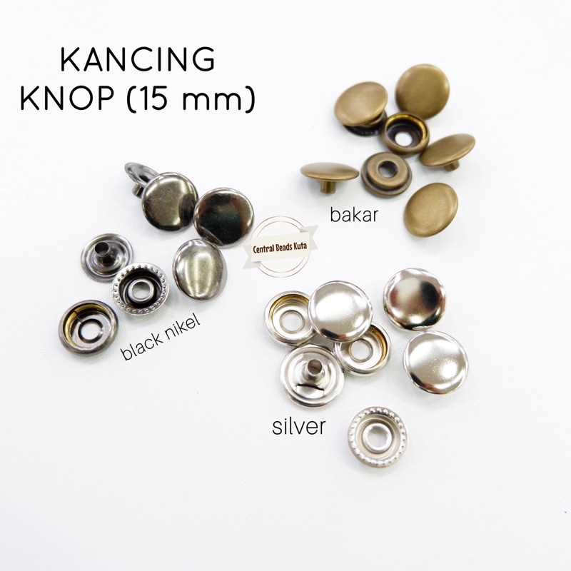 Jual (lusin) KANCING KNOP 15mm / KANCING KNOP | Shopee Indonesia