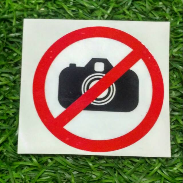 Jual Stiker dilarang foto (isi 2) | Shopee Indonesia