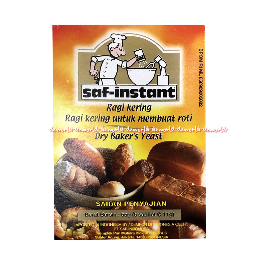 Jual Saf Instant Ragi Kering 55gr Untuk Membuat Roti Ragi Untuk ...