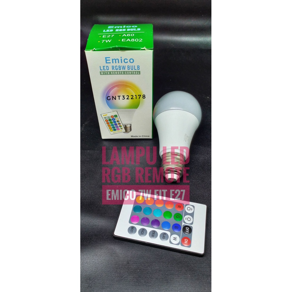 Jual Lampu Bohlam Led RGB Remote 7 Watt Fitting e27 | Shopee Indonesia