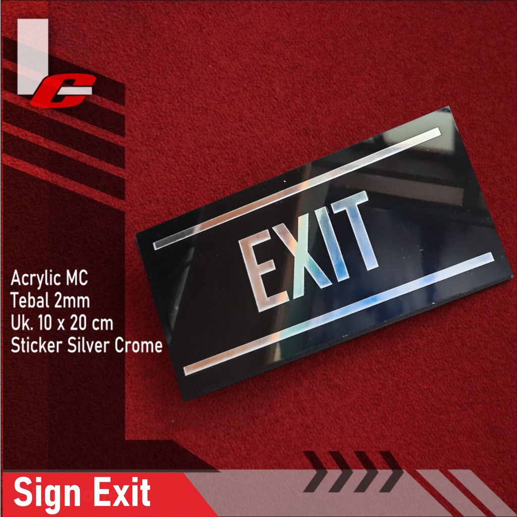 Jual Akrilik-Sign Exit-tinggal tempel | Shopee Indonesia