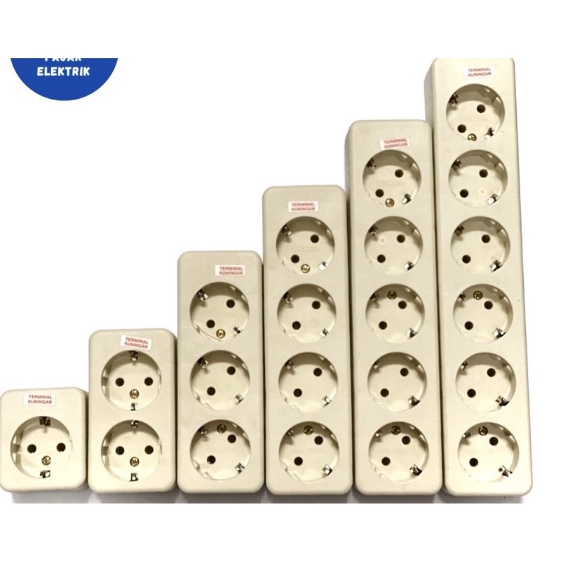 Jual STOPKONTAK STOP KONTAK TERMINAL KUNINGAN ARDE UTICON ASLI KUNINGAN 1 2 3 4 5 6 LUBANG ...