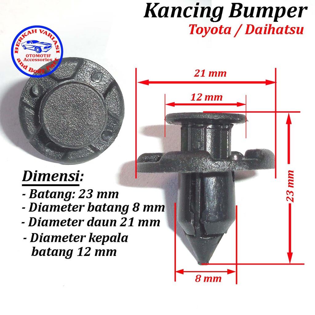 Jual Kancing Spakbor Bumper Toyota Avanza Vios Daihatsu Xenia Grand ...