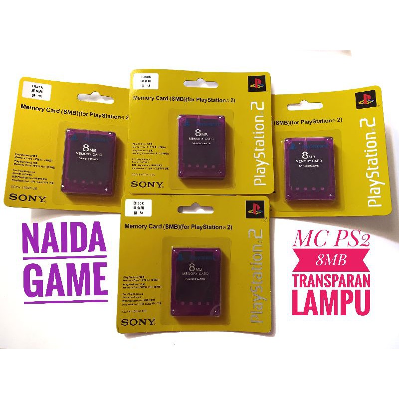 Jual MC PS2 8MB TRANSPARAN LAMPU / MEMORY CARD PS2 LAMPU 8MB | Shopee ...