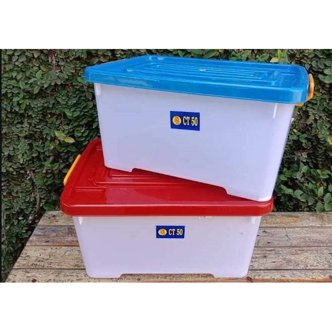 Jual CONTAINER BOX GM CT50 / CONTAINER 50 LITER / KERANJANG RODA - GM ...