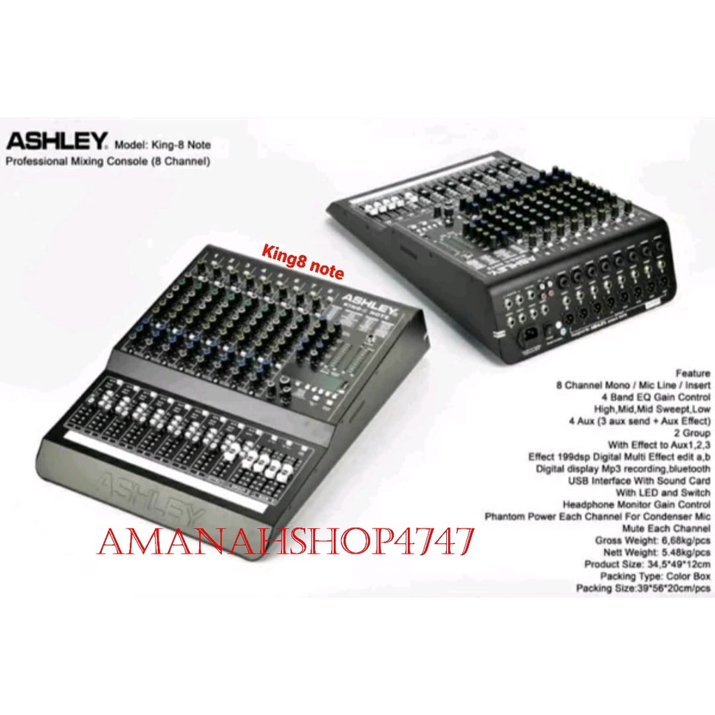 Jual MIXER ASHLEY KING8NOTE / ASHLEY KING8 NOTE / ASHLEY KING 8 NOTE ...