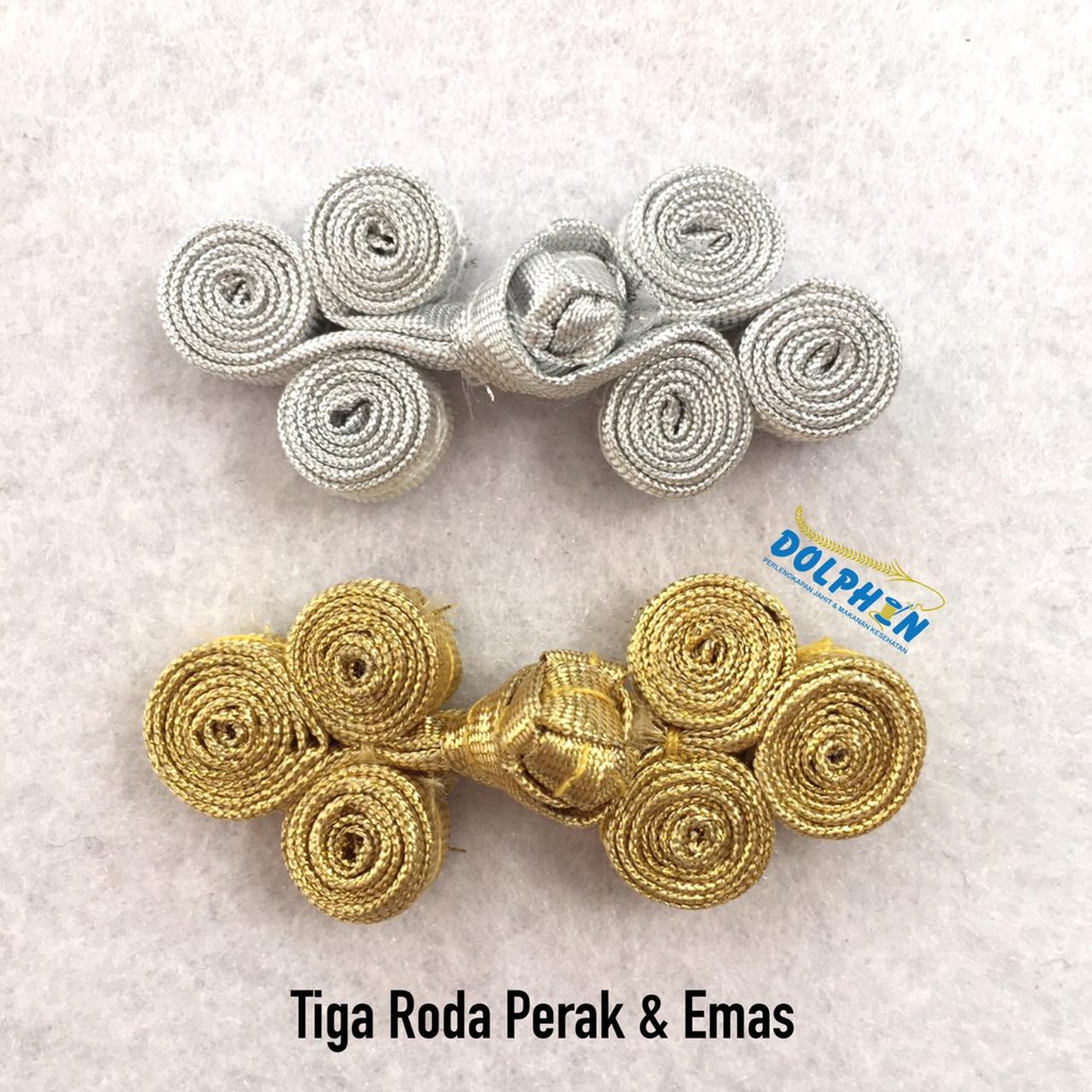 Jual Kancing Shanghai / Cheongsam Tiga Roda Perak & Emas | Shopee Indonesia