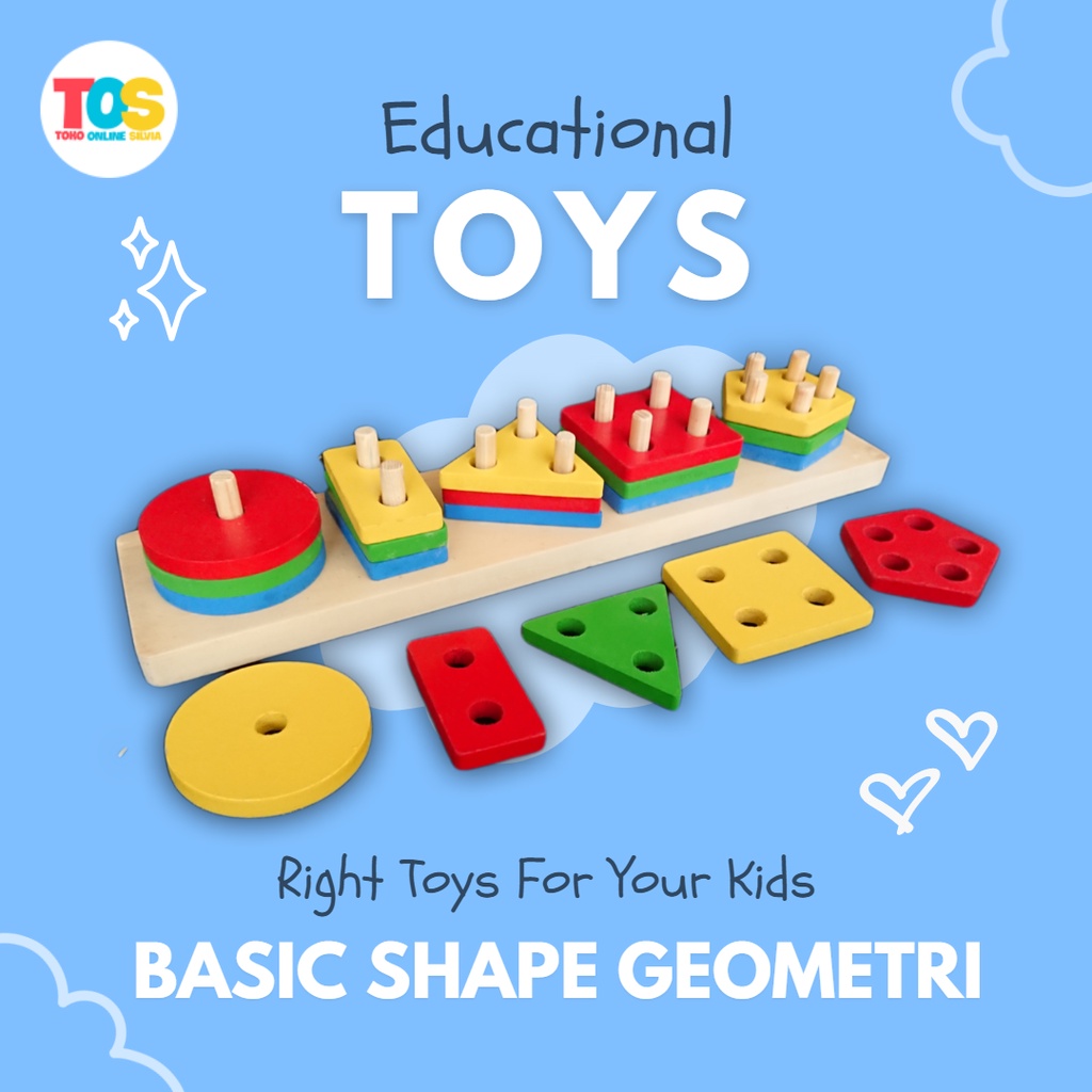 Jual Basic shape geometri 5 Basic shape geometri 4 / papan geometri ...