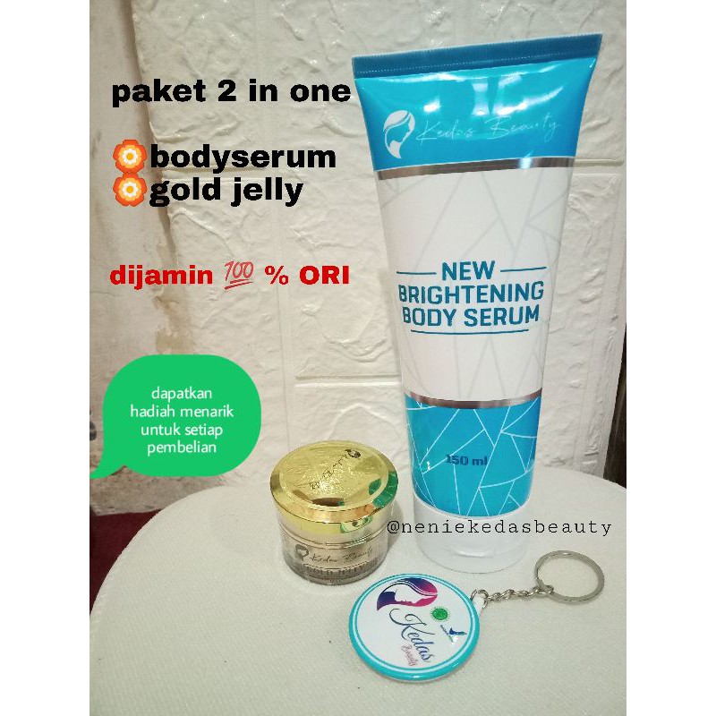 Jual PAKET BODYSERUM+GOLD JELLY KEDAS BEAUTY (free hadiah menarik) | Shopee Indonesia