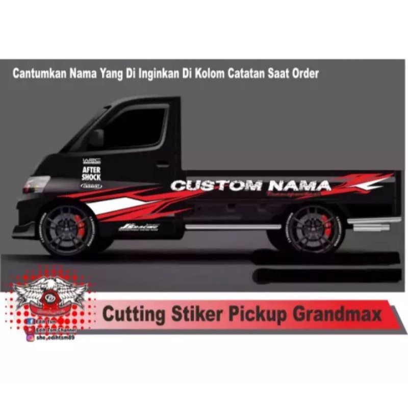Jual 00126 cutting sticker mobil pickup grand max type pick up lain ...