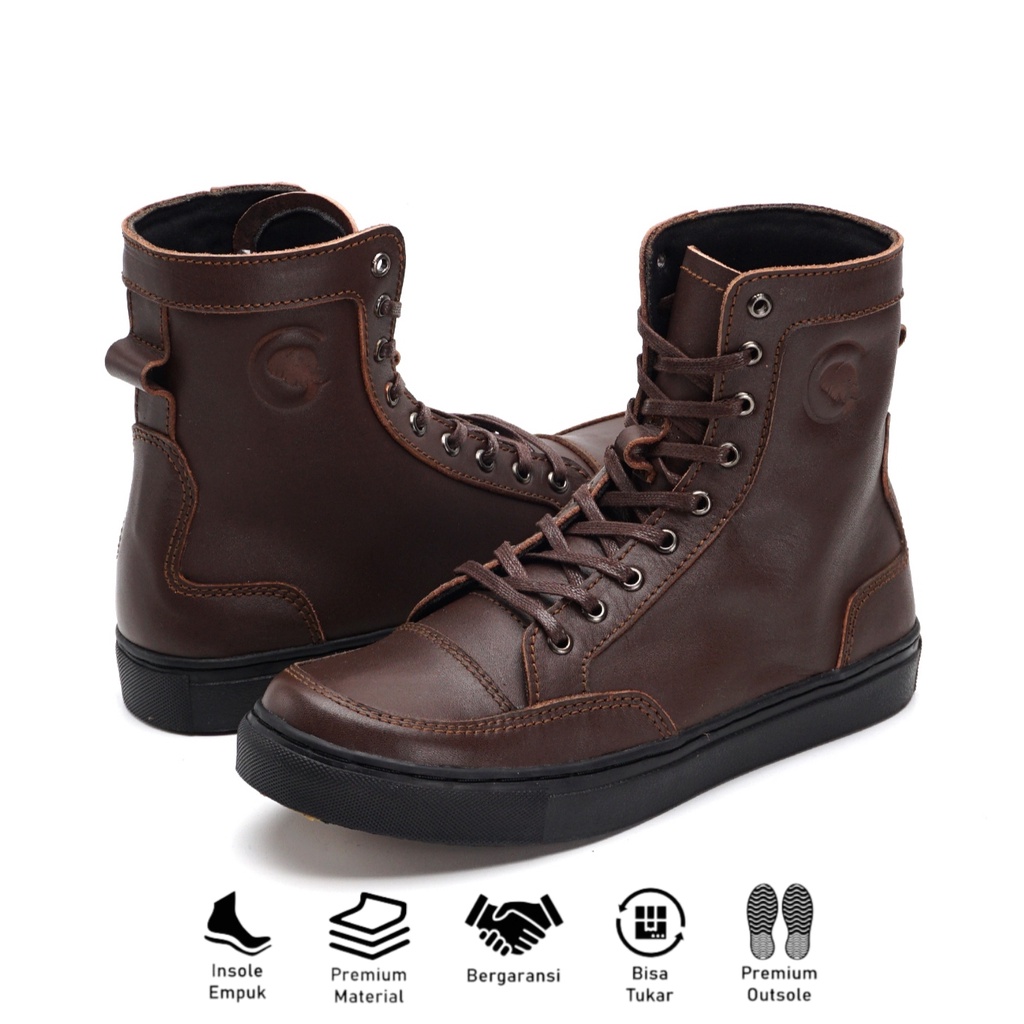 Jual Greata - Bratta Brown Sepatu Boots Pria Tinggi Casual Touring ...