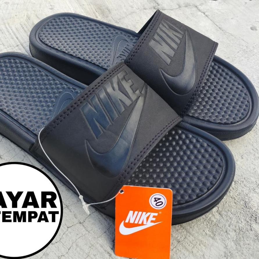 Jual Model Baru SANDAL NIKE HITAM BENASSI SLIDE SENDAL SLOP SPORT SELOP ...