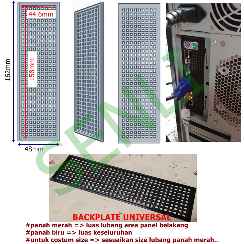 Jual CPU Motherboard Backplate Universal IO Panel Shield | Shopee Indonesia