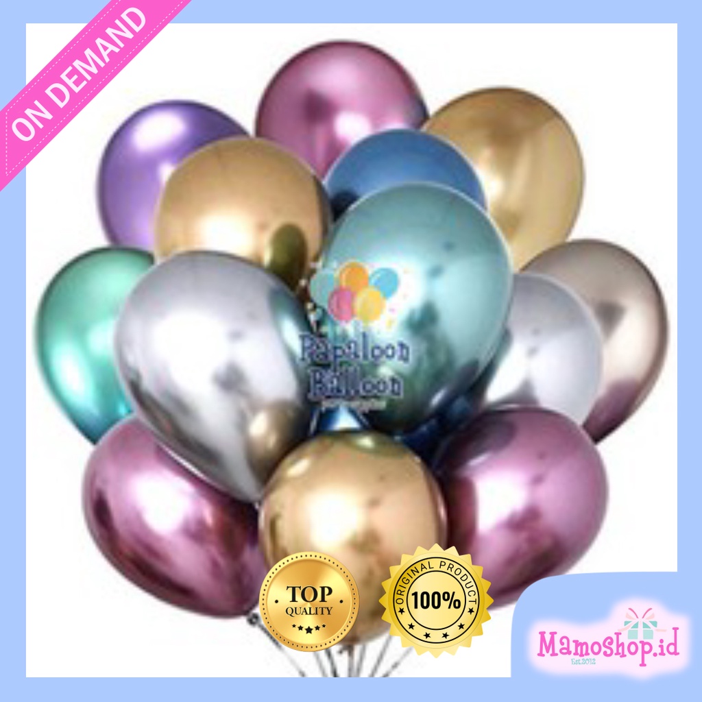 Jual Chrome latex balloon 12 inch harga per pcs | Shopee Indonesia